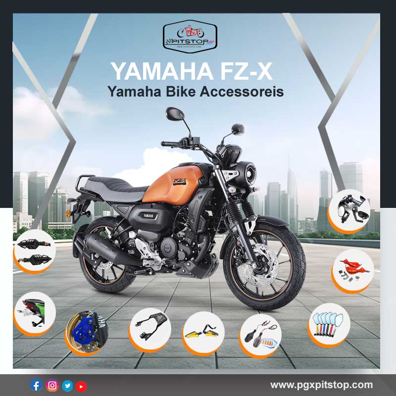 Buy Online Yamaha FZ-X Accessories from PGX Auto Accessories - PGXPITSTOP