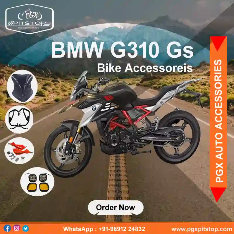 BMW G310 Gs Bike Accessories | Buy BMW G310 Gs Riding Gears Online | PGX Auto Accessories